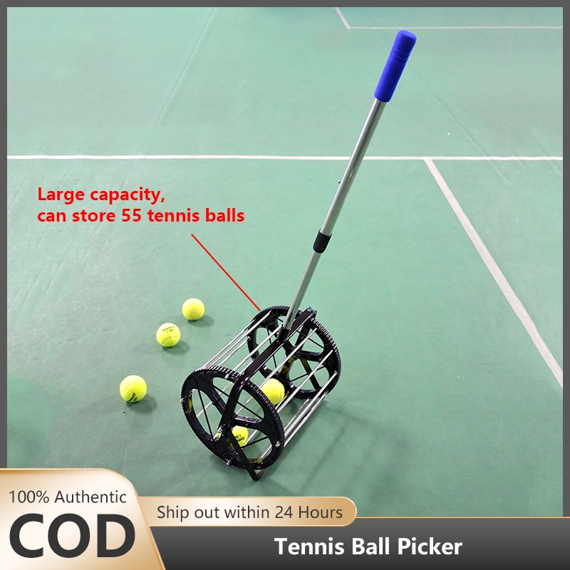ASENVER Tennis ball picker Roller ball pickup Essential for tennis ...