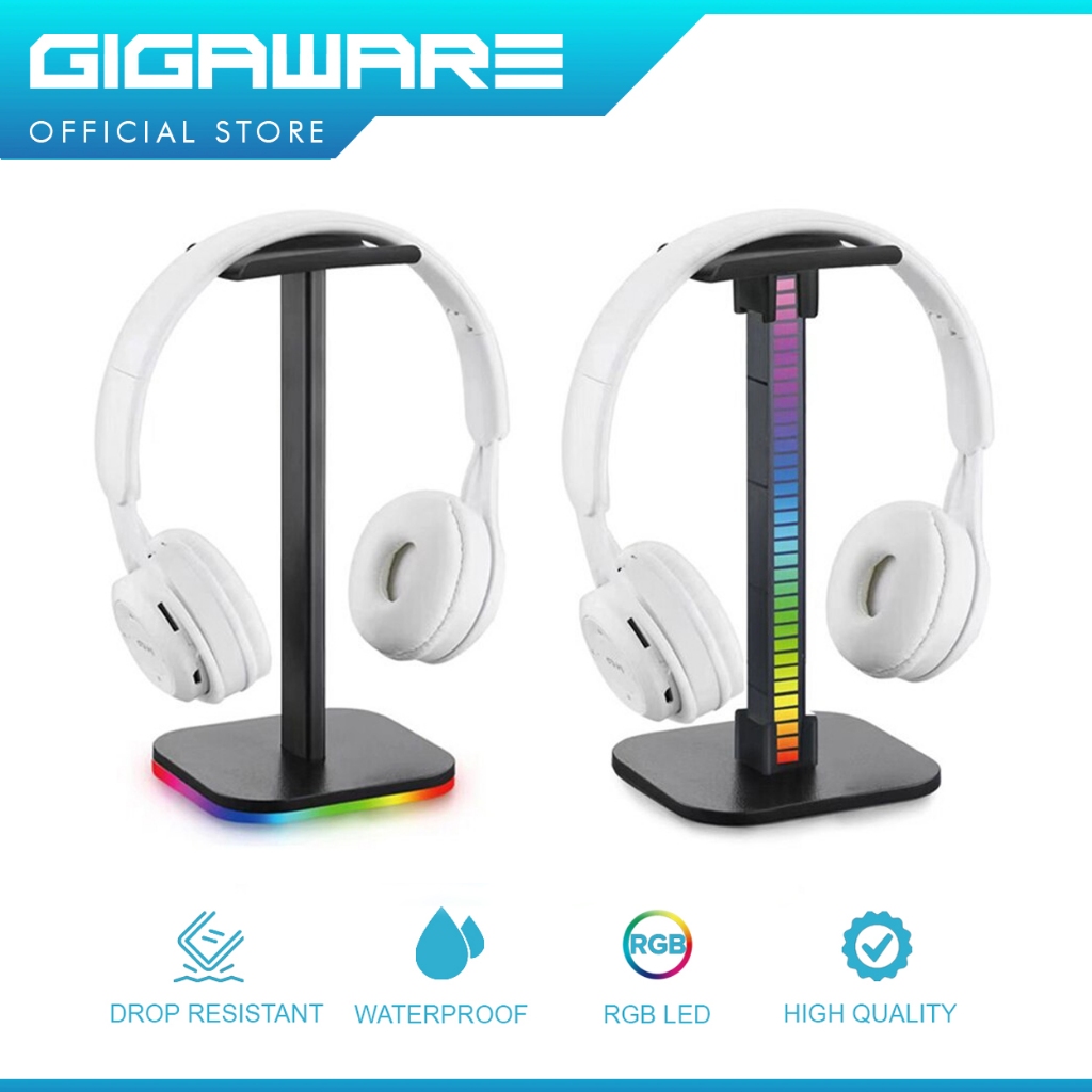 Gigaware RGB Gaming Headphone Stand Headset Desk Display Holder LED ...