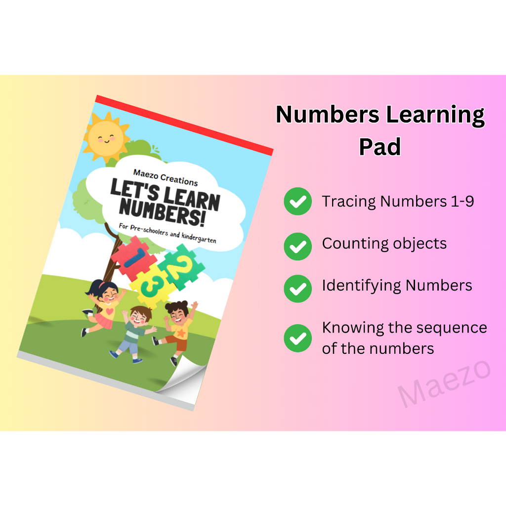 Numbers Learning Pad Colored A5 size | Shopee Philippines