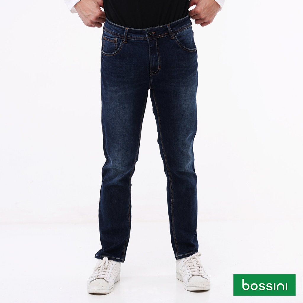 Bossini Denim Long Pants Tapered W/ Stretch BSB04-0102 | Shopee Philippines