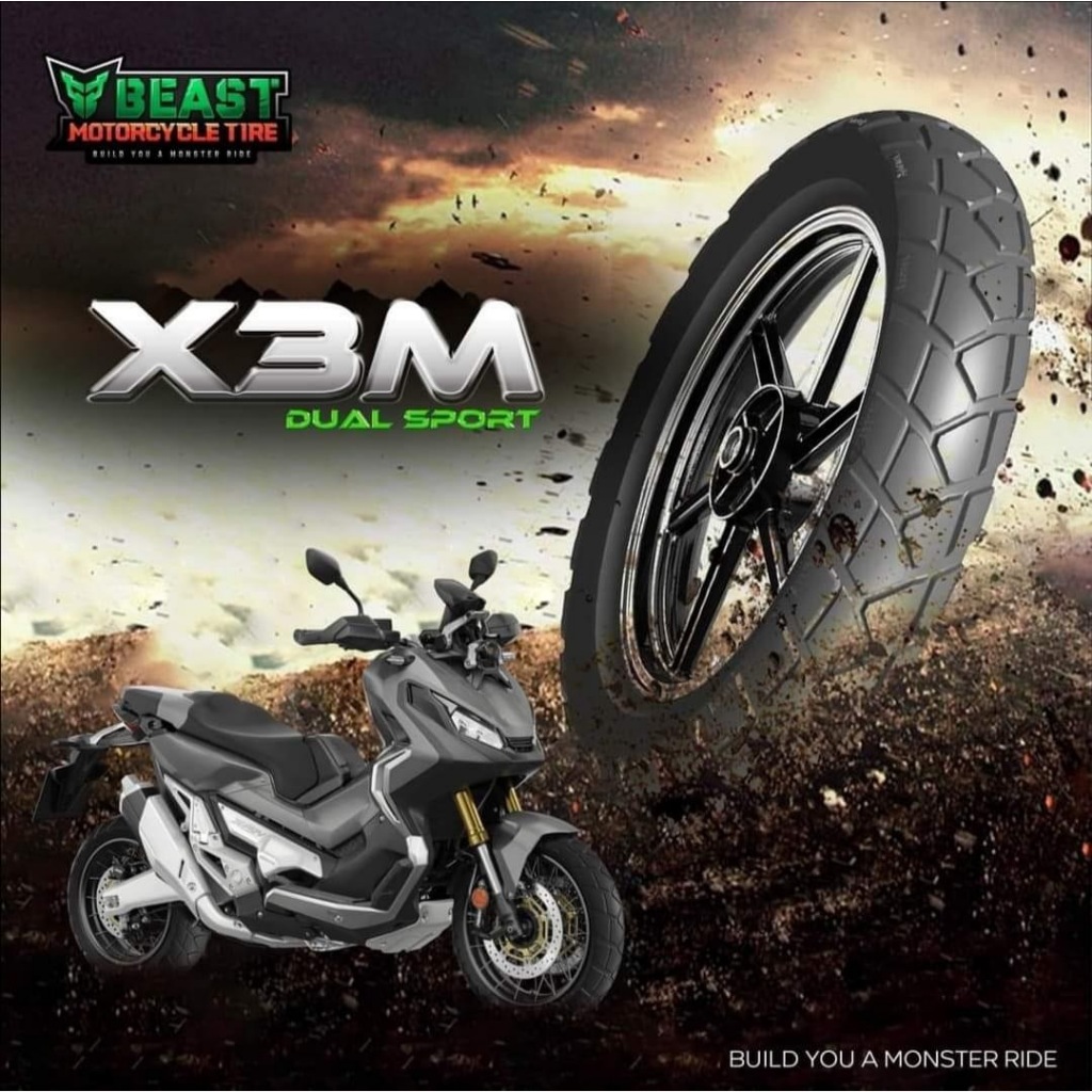 BEAST TIRE X3M DUAL SPORT TUBELESS WITH FREE TYRE SEALER AND PITO ...