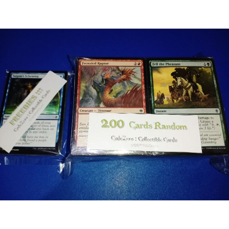 200 Magic The Gathering Cards with 4 Rares, Uncommons, Commons mtg ...