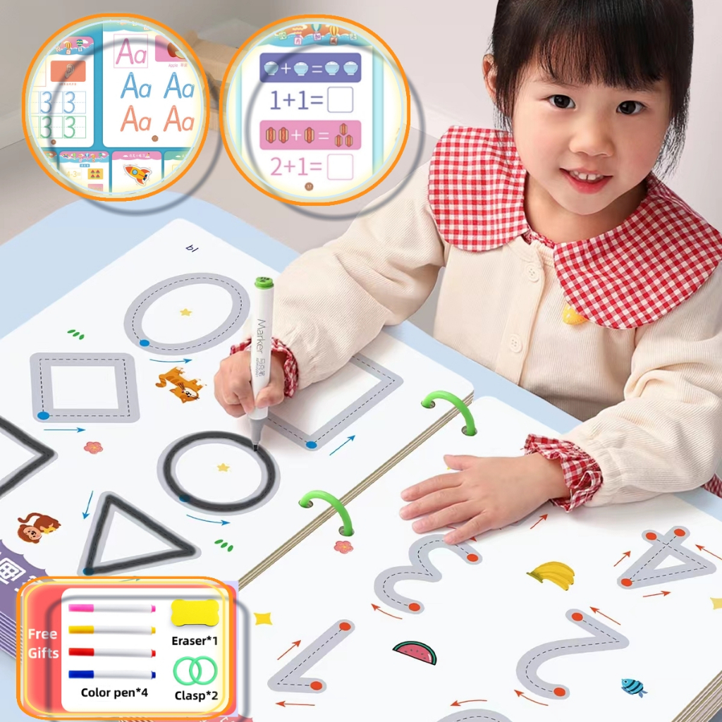 Tracing Book For Kids suit Training Coloring Book Erasable Writing ...