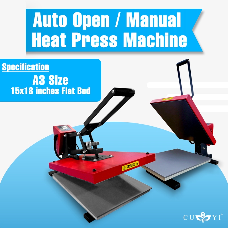 A3 Size CUYI Digital Heat Press Machine Manual / Auto-open Heat Press ...