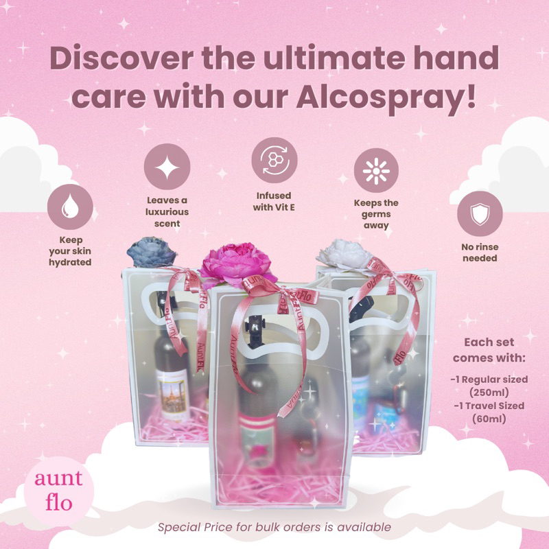 Alcospray Gift Set infused with Vit-E (Available in 10 luxurious scents ...
