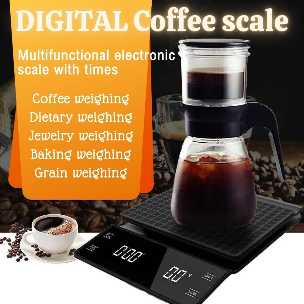 3KG Max Weight Digital Coffee Espresso Scale High Precision LED Display ...