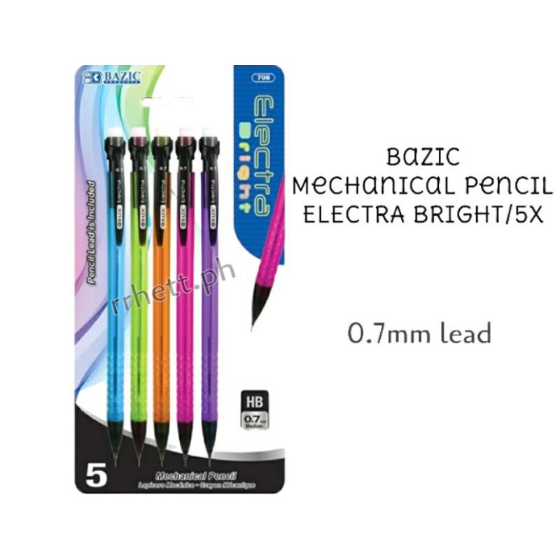 Bazic Electra Bright Mechanical Pencil 5pcs | Shopee Philippines