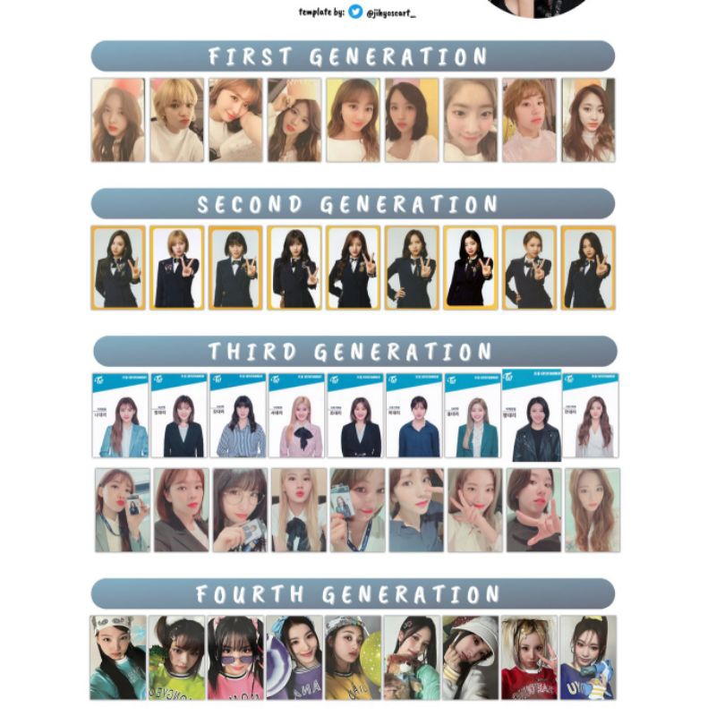 [ON HAND] TWICE – 2ND AND 3RD GENERATION MEMBER SETS [PHOTOCARD AND IDs ...