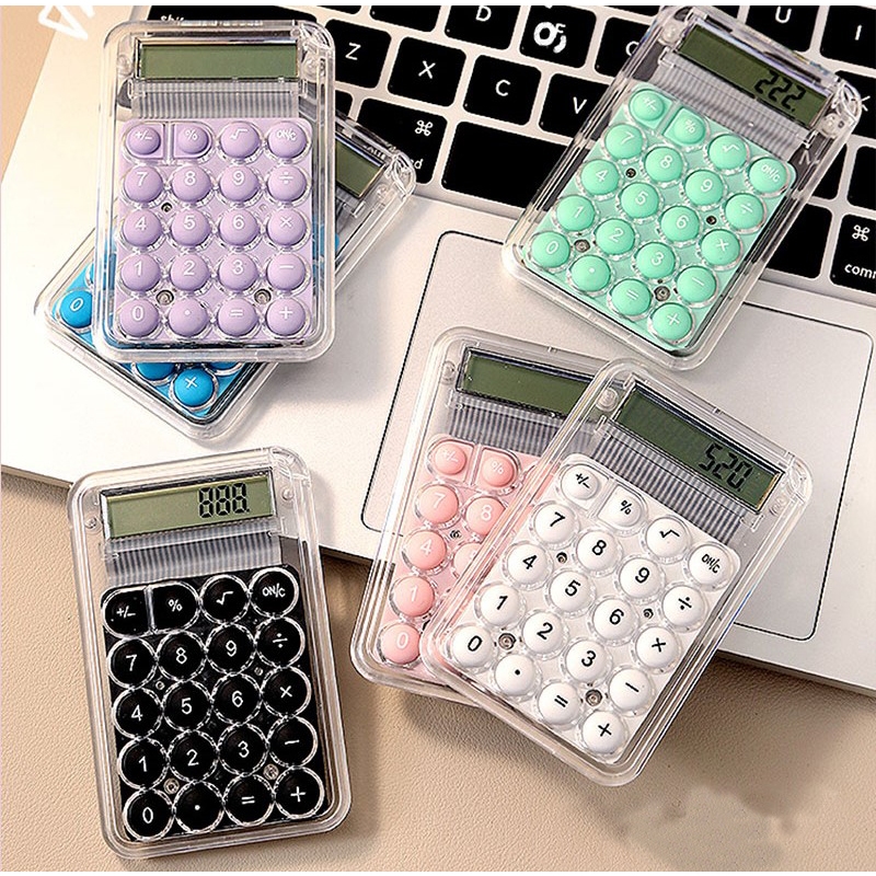 Mini Cute Calculator Kawaii Calculator Transparent Calculator Portable ...