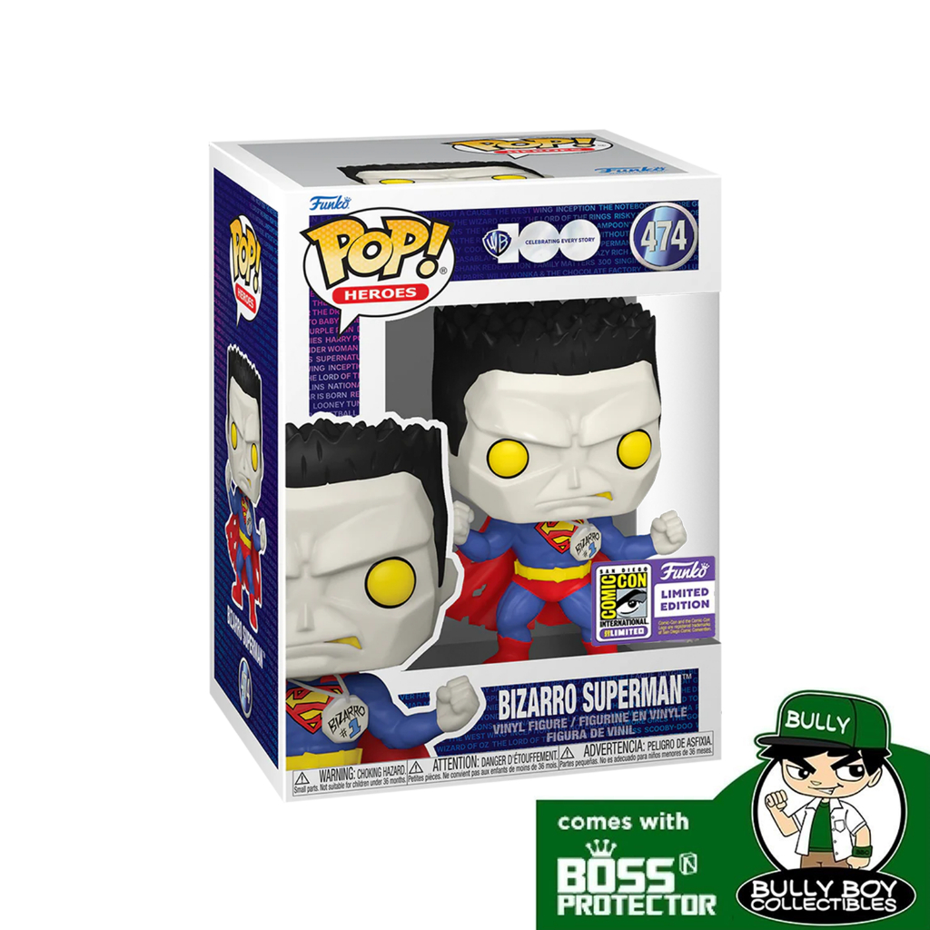 Funko POP! Heroes: WB100 - Bizarro Superman (SDCC 2023) 474 With Boss ...