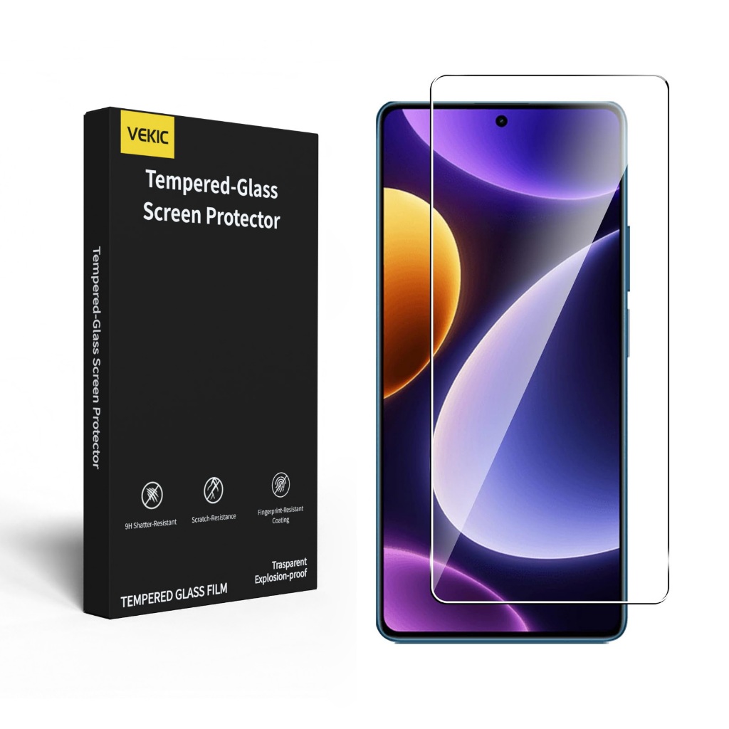 VEKIC XiaoMi POCO F5 No Border Screen Protector Tempered Glass Film ...