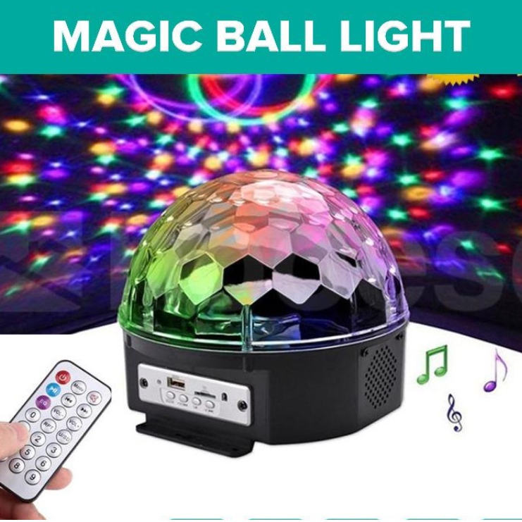 Crystal Magic Ball Led Light MP3 USB Bluetooth Speaker Disco Ball LED ...