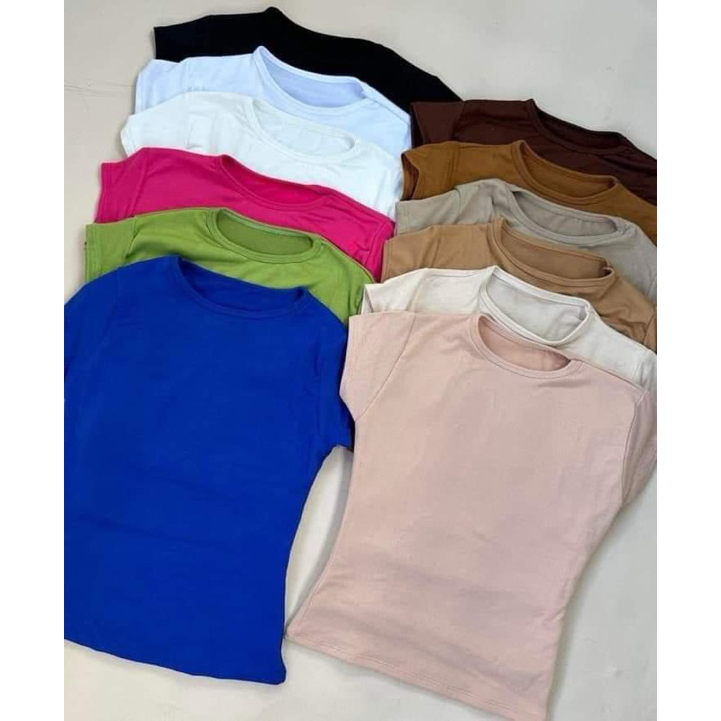 Basic Double Lining Top Full Length Slim-Fitting Cotton for Women ...