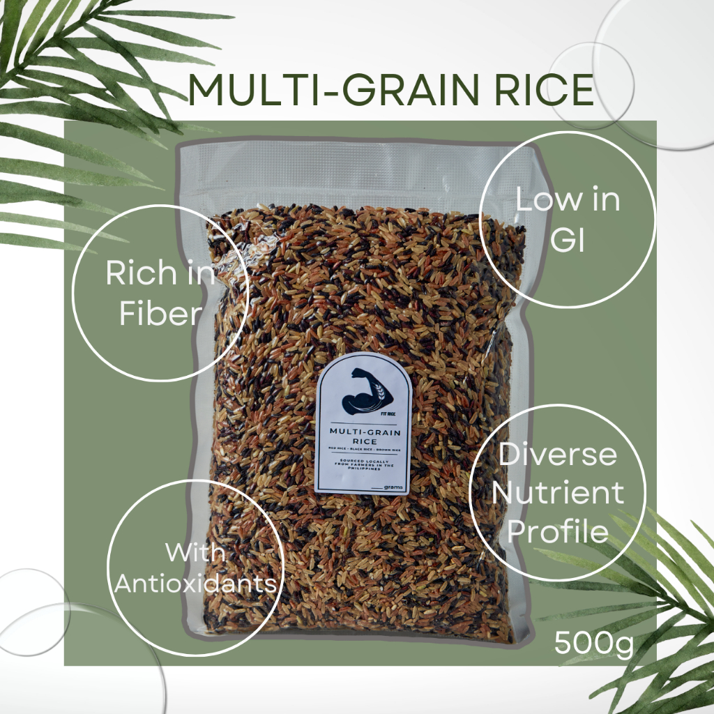 Multi Grain Rice (Black Rice, Brown Rice, Red Rice) 1kg | Shopee ...