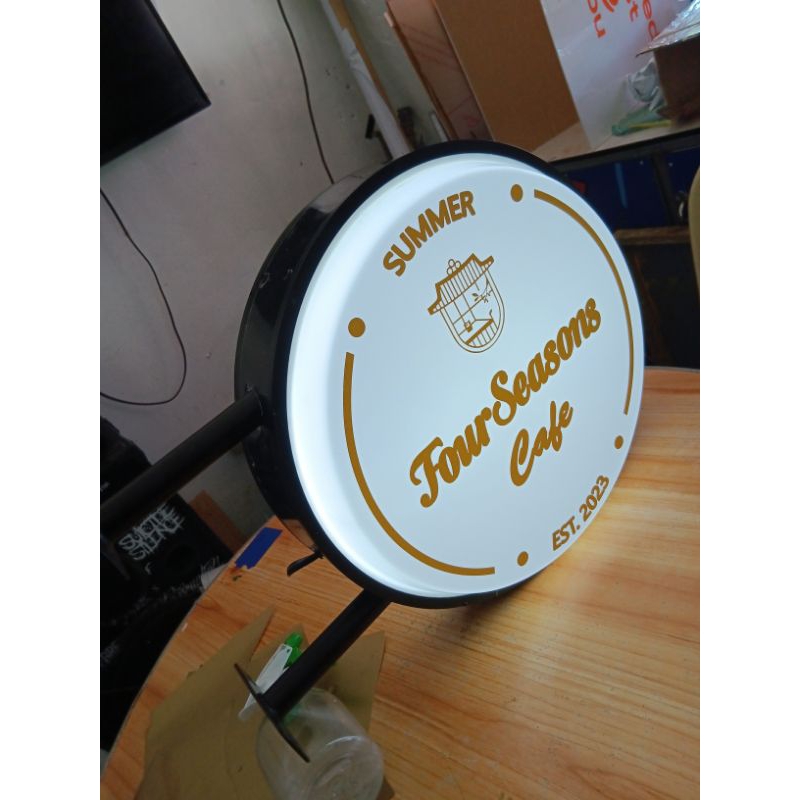 LED light signage Light box ADS Advertising Round Outdoor Sign Double Sided/Singleface | Shopee ...