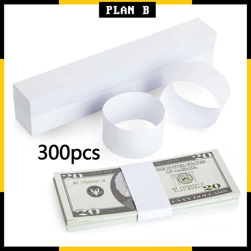 300pcs Self-Adhesive Blank Money Cash Band Blank Money Bands Bundles ...