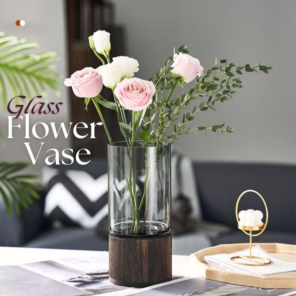 LOCAUPIN Modern Glass Flower Vase Stand Container Wedding Centerpiece ...