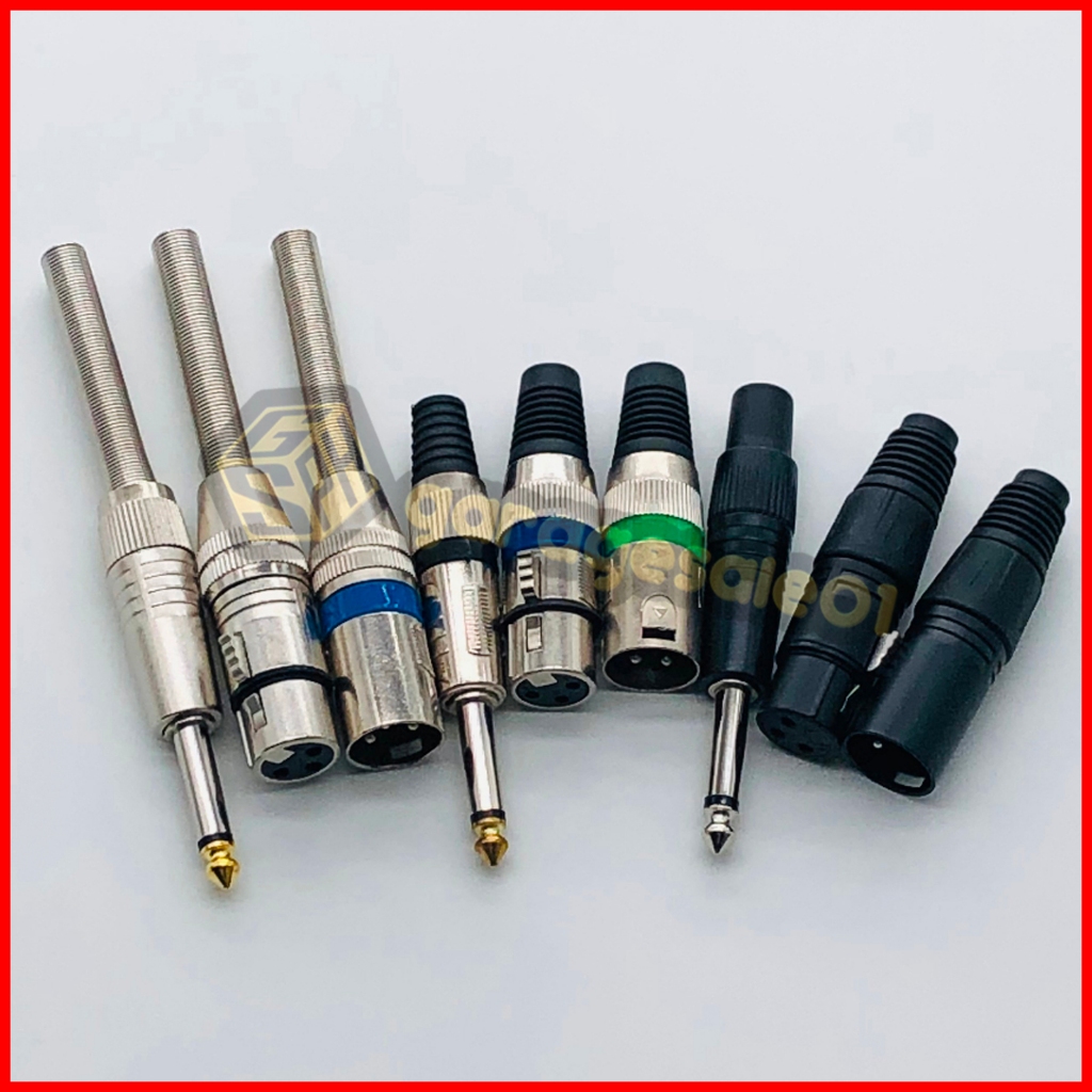 ⭐ High Quality 3 pin XLR Male Female PL-55 6.5mm Microphone Cannon Jack ...