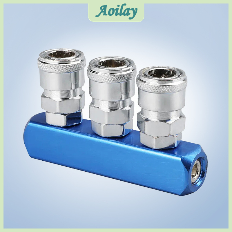 Two/Three Way Compressor 1/4 " Quick Release Coupler Air Compressor Manifold C-type Connector ...