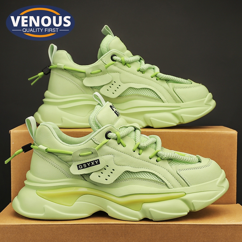 【Venous】2024 Korean Chunky Shoes for Men Original Casual Sneakers for ...
