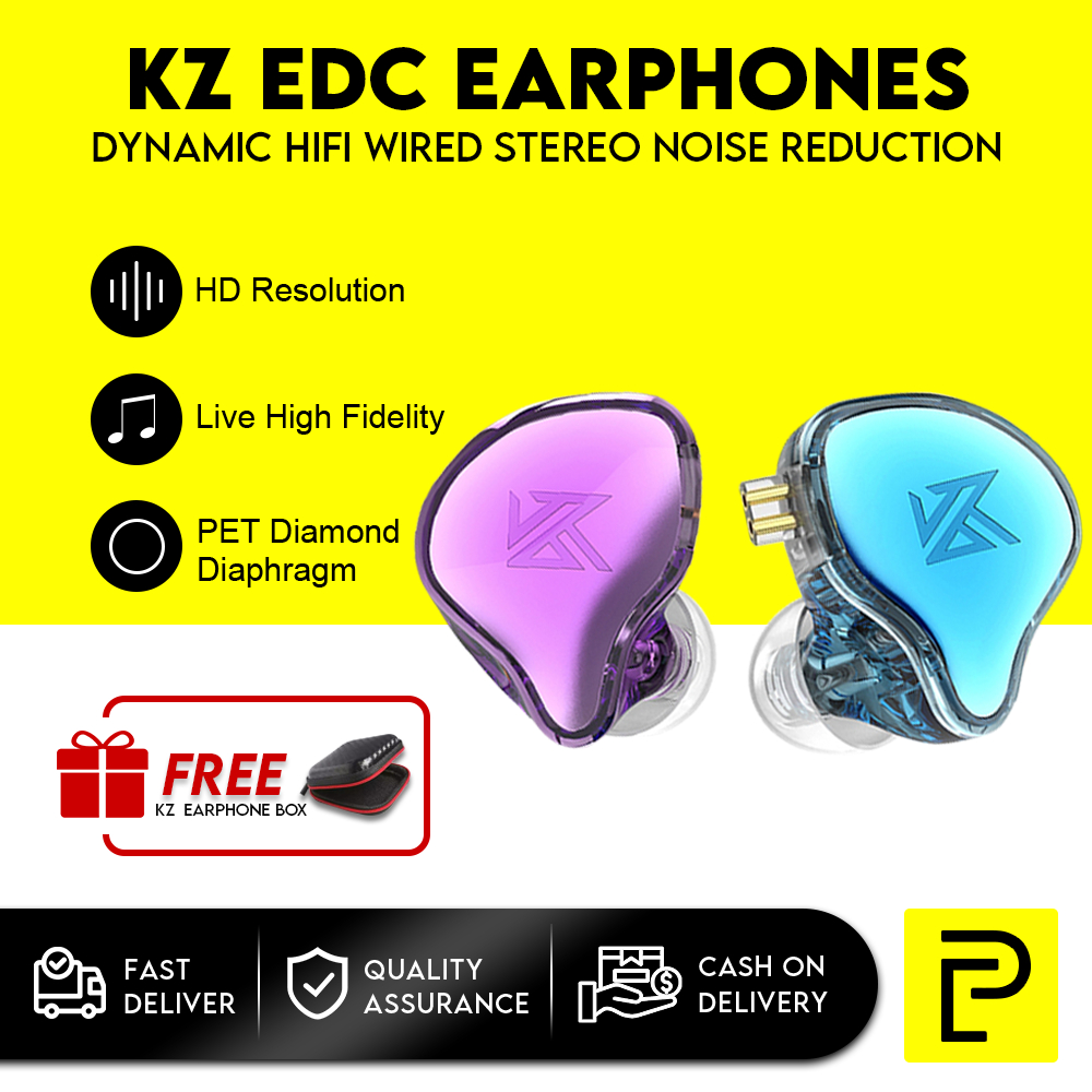 KZ EDC Dynamic In-ear Bass Earphone HIFI DJ Sports Headset Wired Stereo ...