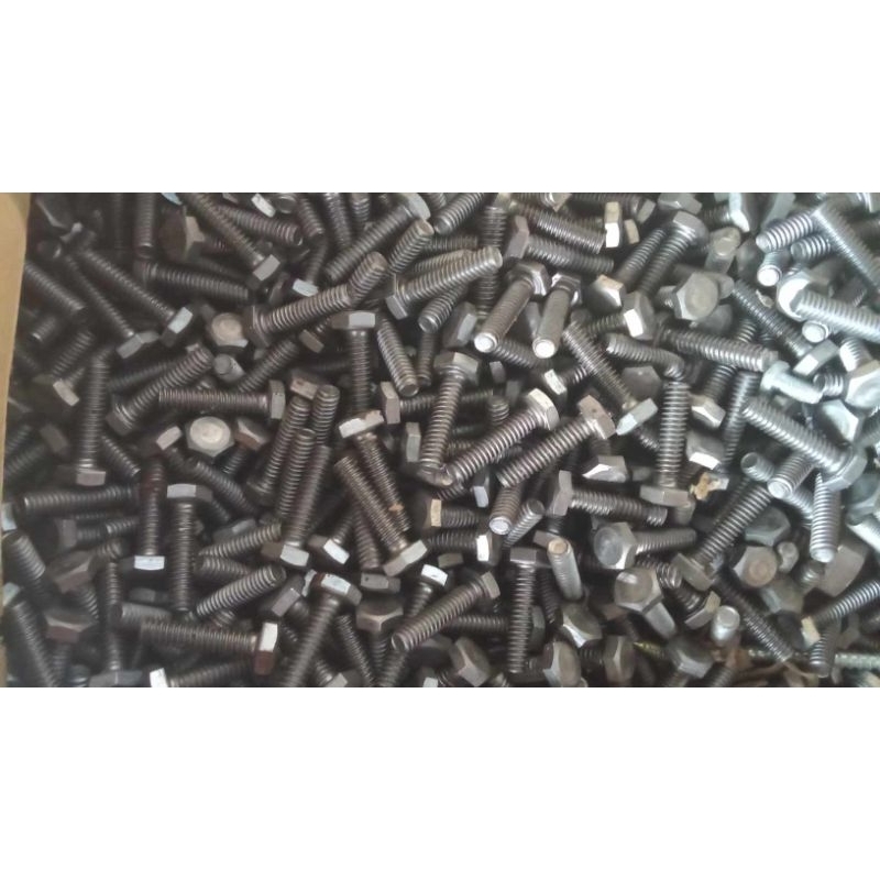 HEXAGONAL BOLT BI 1/4 x 1 WITH NUT 100 PCS | Shopee Philippines