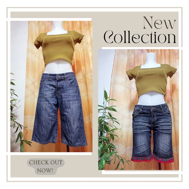 UKAY/PRELOVED DENIM BERMUDA TOKONG SHORTS FOR WOMEN | Shopee Philippines