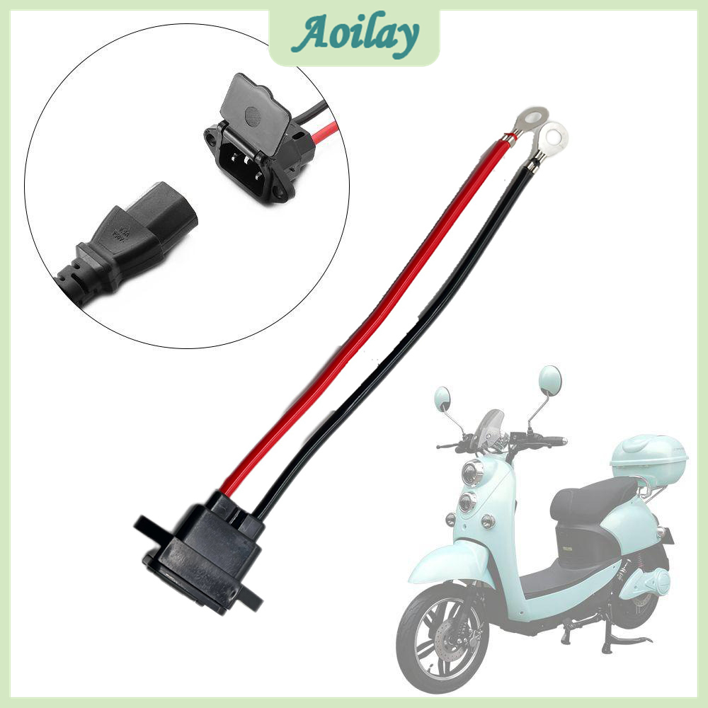 15AWG 20cm E-bike Battery Charger Socket E-bike Three Vertical Charging ...