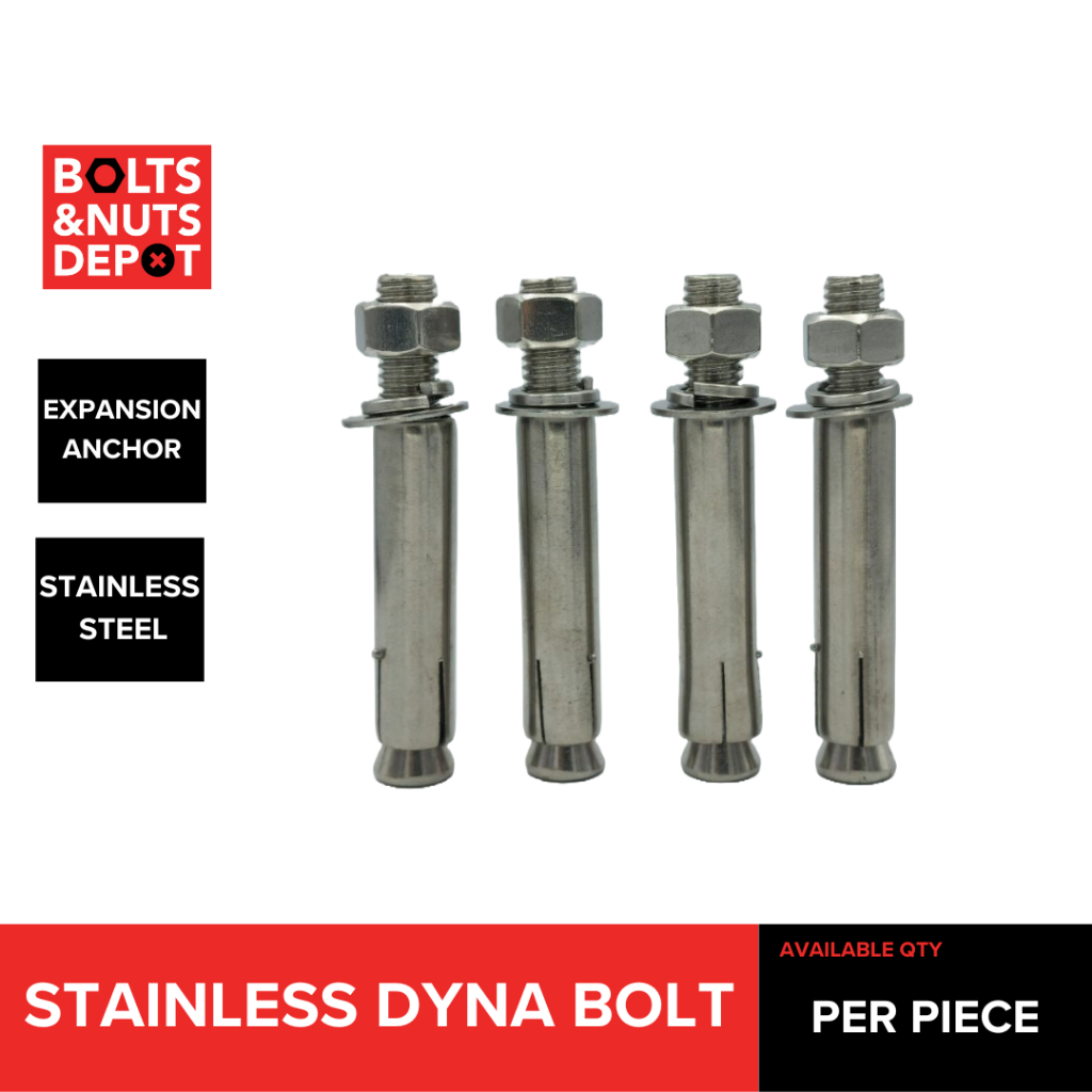 STAINLESS DYNA BOLT/EXPANSION BOLT 1/4 x 2 5/16 x 2 1/2, 3/8 x 3, 1/2 x ...