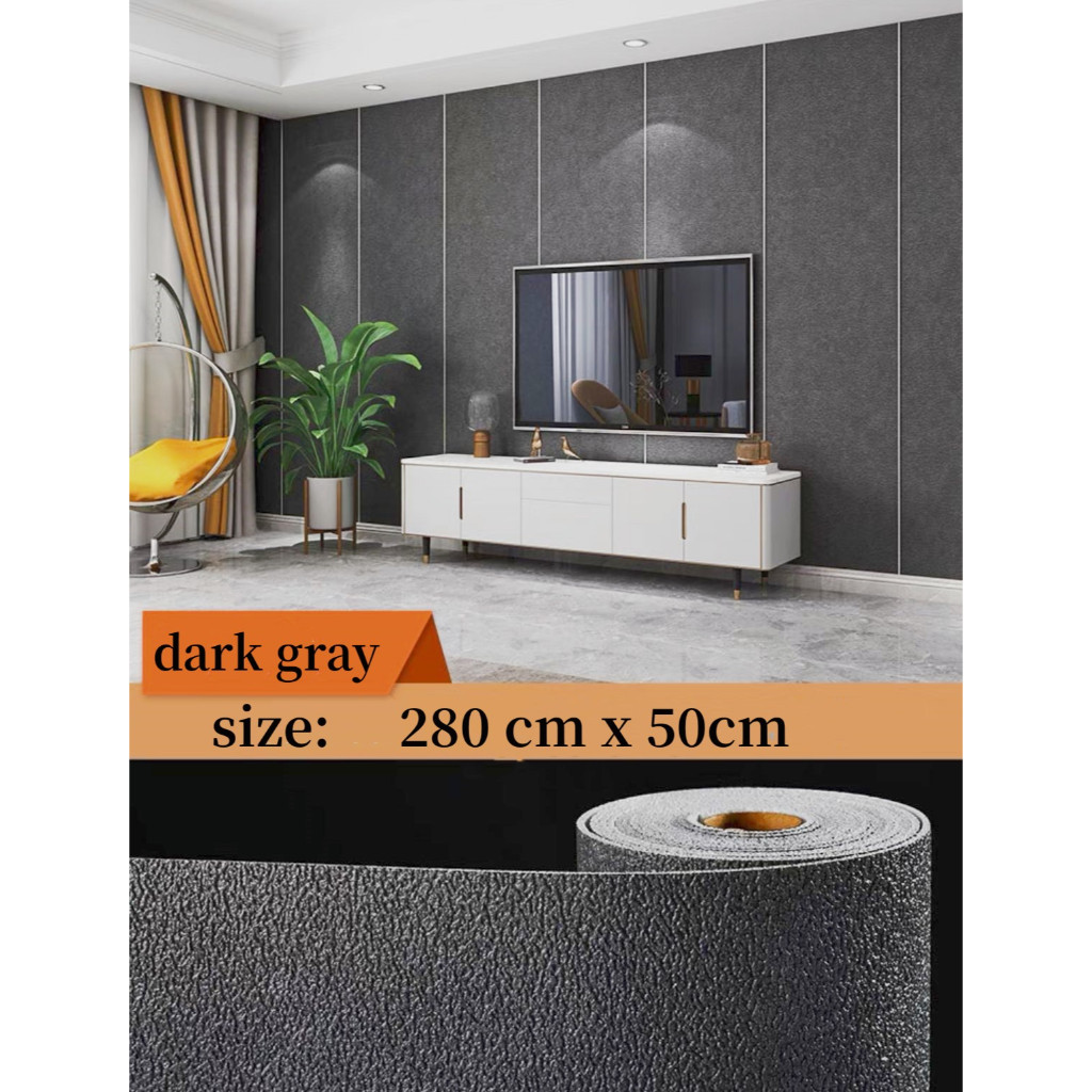 3D Foam adhesive Wallpaper Wall Stickers Thickened Linen Waterproof ...