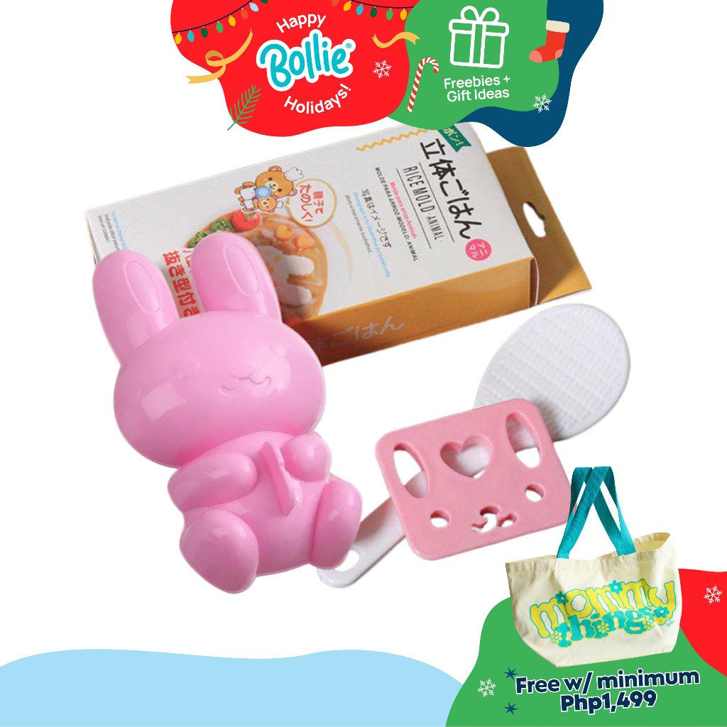 Bollie Baby Pink Bunny Onigiri Rice Mold (Bento Baon Tool) | Shopee ...