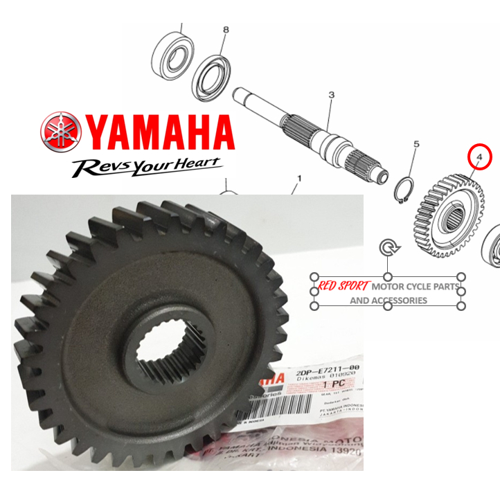 GEAR 1ST WHEEL NMAX V1 / NMAX V2 2DP-E7211-00 YAMAHA GENUINE PARTS ...