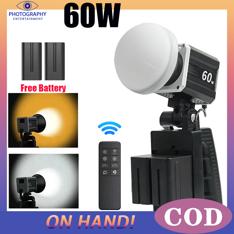 ph 60W LED Studio Video Light Continuous Lighting Kit With Bowens Mount ...