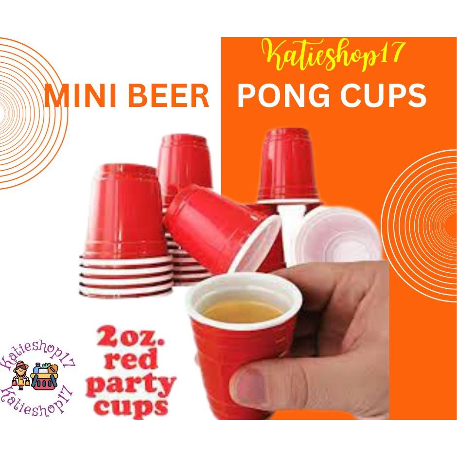 Mini Beer Pong Cups American Red Cups Shot Glass Shotglass Plastic Cups ...
