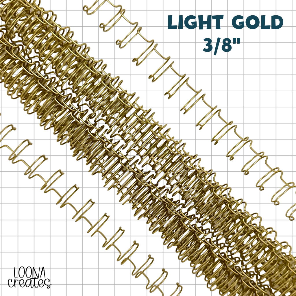 3/8" Double Loop Binding Wires For Cinch 2:1 Pitch, A4 Size 23 Loops ...