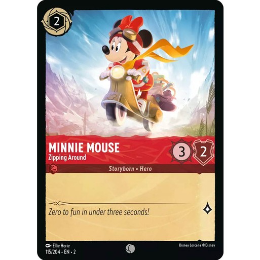 Minnie Mouse Zipping Around Common Disney Lorcana Rise of the Floodborn ...