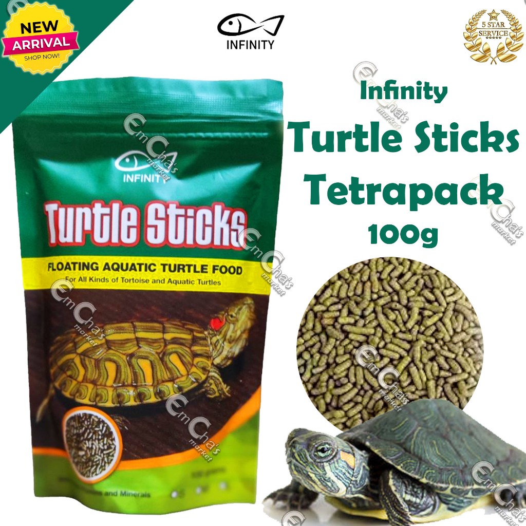 Aquarium Needs INFINITY TURTLE STICKS 100g(GREEN TETRAPACK)(CHOOSE SIZE ...