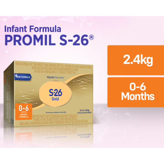 Wyeth® S-26 Gold® One infant formula for 0-6 months in 2.4kg | Shopee Philippines