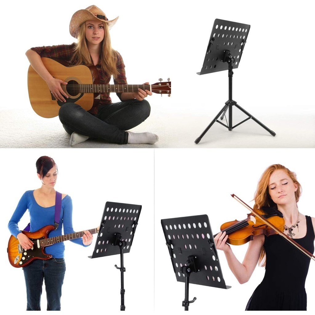 Detachable Metal Guitar Music Sheet Stand Portable Music Book Stand For ...
