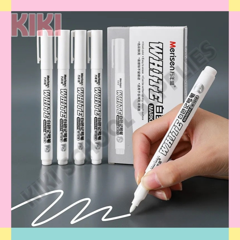 KK White Marker Pens Oily Waterproof White Gel Pen DIY Graffiti Marker ...