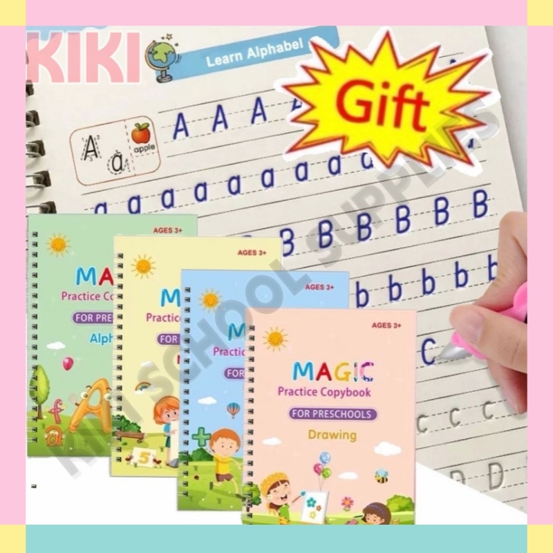 KK 4 Book/Set Kids Calligraphy Copybook Sank Magic Practice New ...