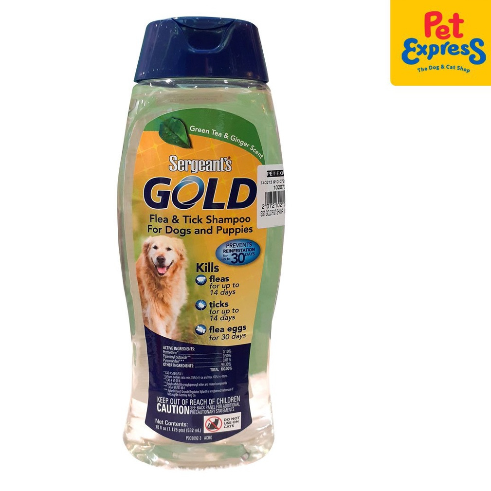 Sergeant's Gold Flea and Tick Green Tea and Ginger Scent Dog Shampoo ...