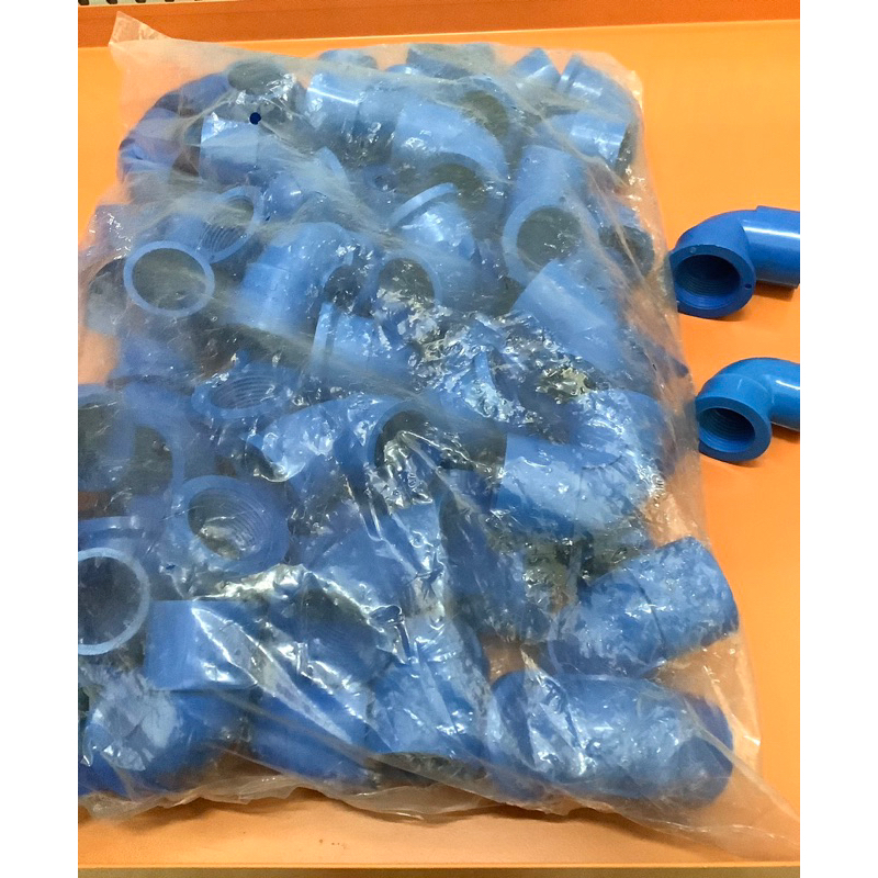 pvc blue elbow w/thread 1/2" 3/4" 1'' 20 pcs 50pcs | Shopee Philippines