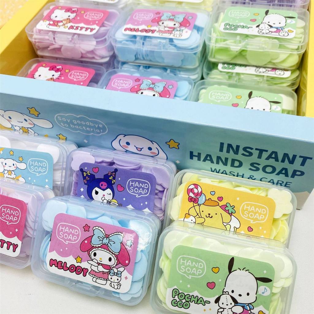 Sanrio Antibacterial Toilet Paper Soap 100pcs/Box Travel Disposable ... Sanrio Antibacterial Toilet Paper Soap 100pcs/Box Travel Disposable ...