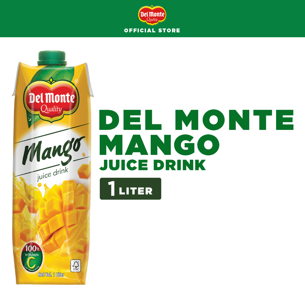 DEL MONTE Mango Juice Drink with All-natural Sweetness - 1L Tetra ...