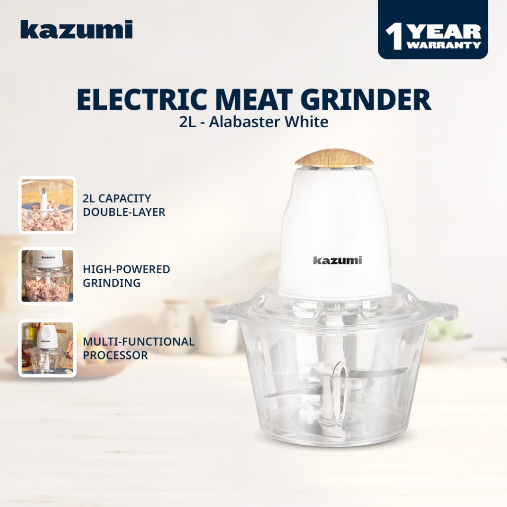KAZUMI Electric Meat Grinder 2L 300W Fully Automatic Food Processor ...