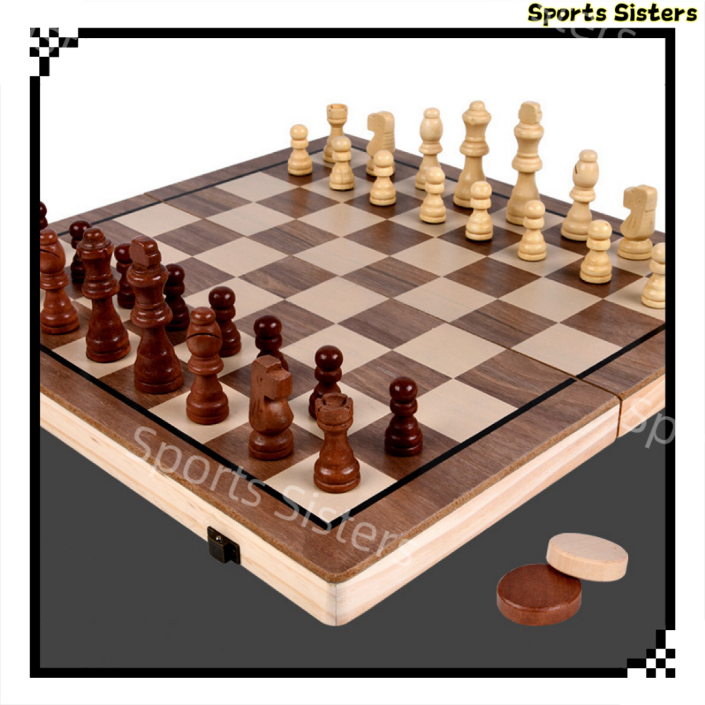 Magnetic Wooden Chessboard Folding Board Chess Game International Chess ...