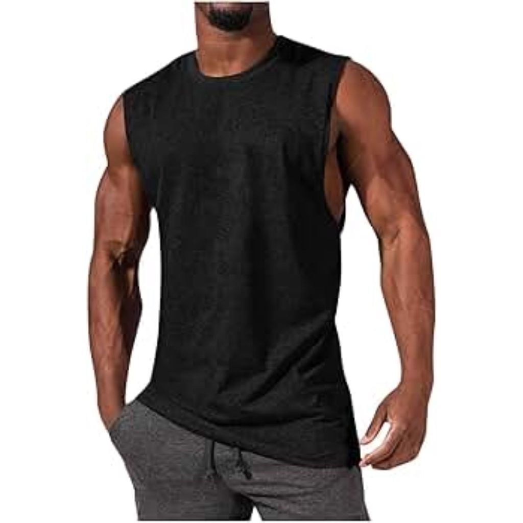 Oversized Plain Muscle Tee - Sando Tee - Unisex (Good Quality) | Shopee ...