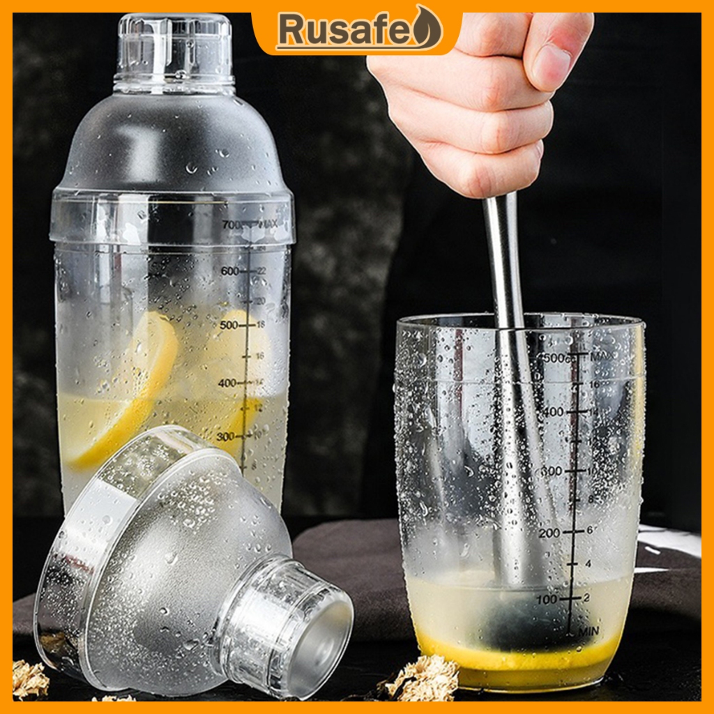 High Quality Acrylic Milk Tea Shaker Cocktail Juice Shaker Bottle ...