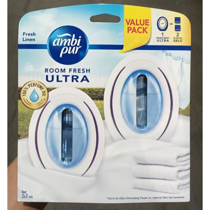Ambi Pur Room Fresh Air Freshener, Fresh Linen, 7ml (Pack of 2 ...